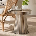 Baxton Studio Devika Modern Bohemian Two-Tone Natural and Dark Brown Bamboo End Table - Walmart.com