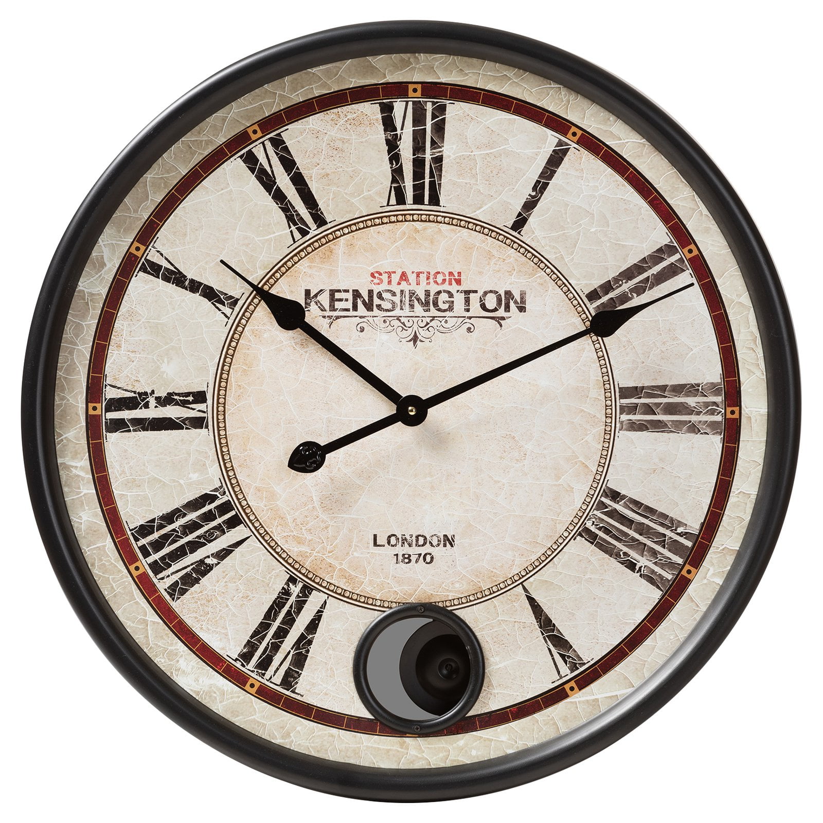 Baxton Studio Didier Vintage Style Matte Black Finished Wall Clock ...