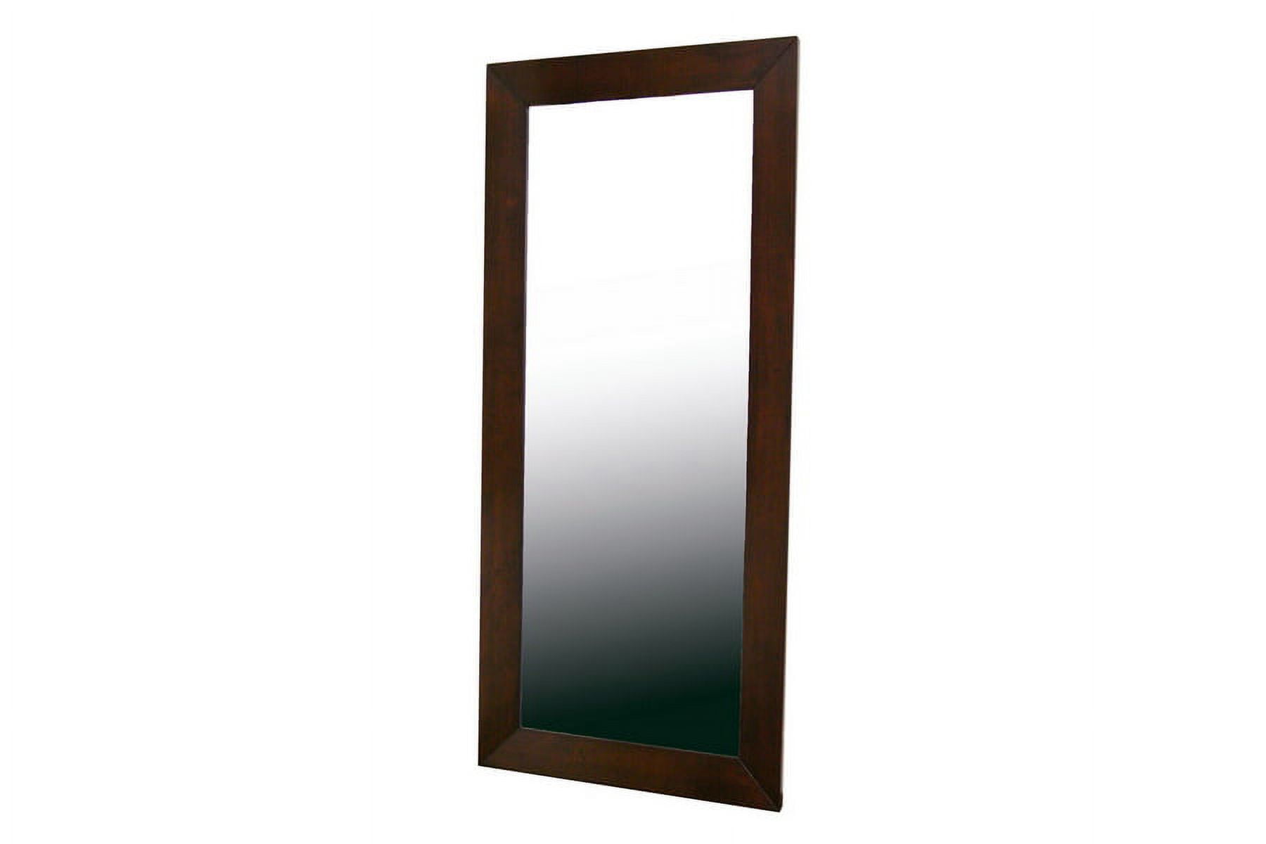 Baxton Studio Doniea Dark Brown Wood Frame Modern Mirror - Rectangle ...