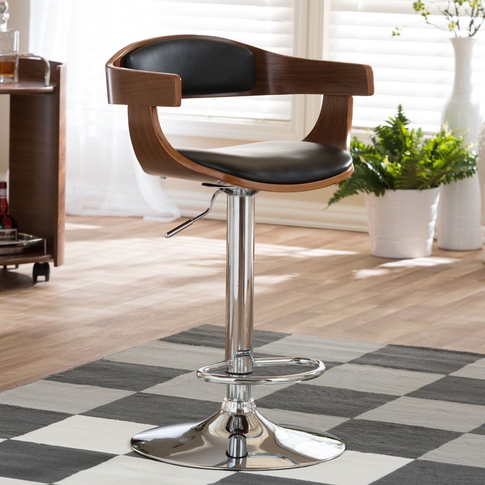 Baxton Studio Garr Modern Bar Stool - Walmart.com