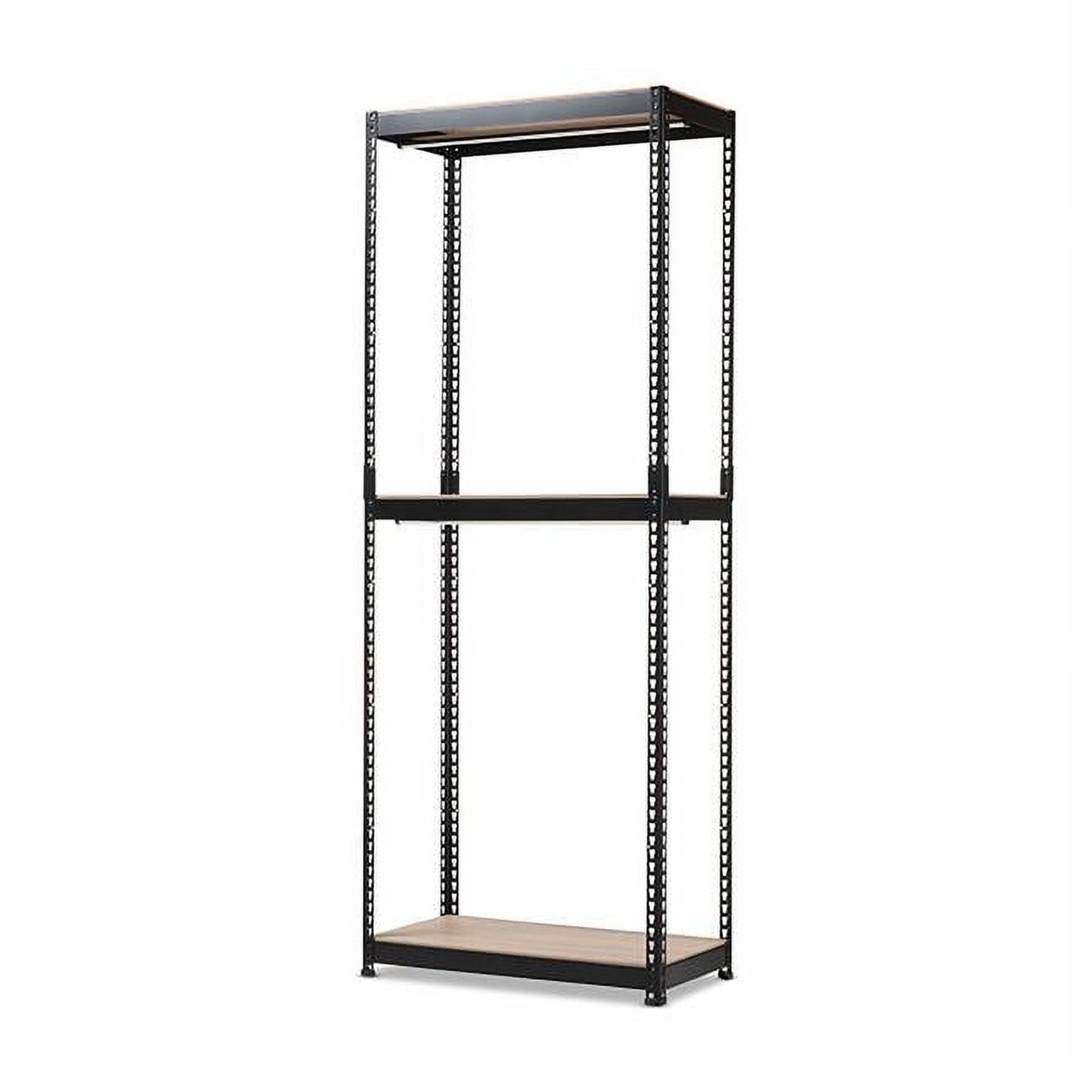 Baxton Studio Gavin Black Metal 3-Shelf Closet Storage Racking ...