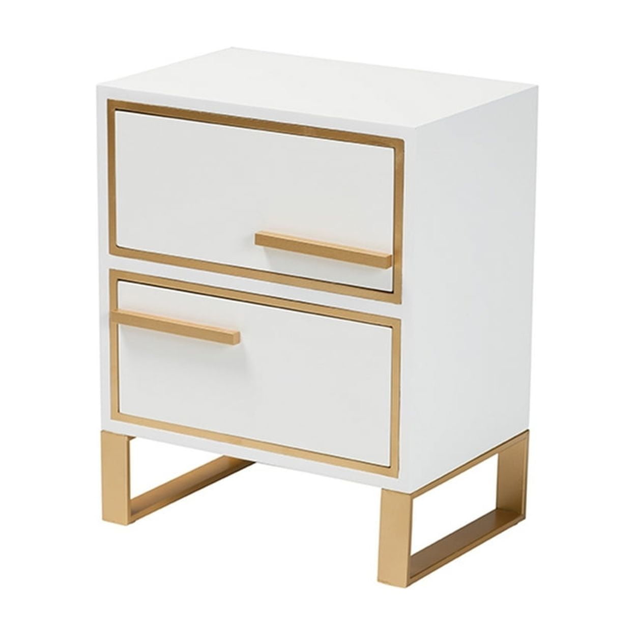 Baxton Studio Giolla Contemporary Glam and Luxe White Finished Wood and ...