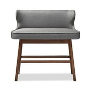 Baxton Studio Waldmann Mid-Century Modern Grey Fabric Upholstered ...