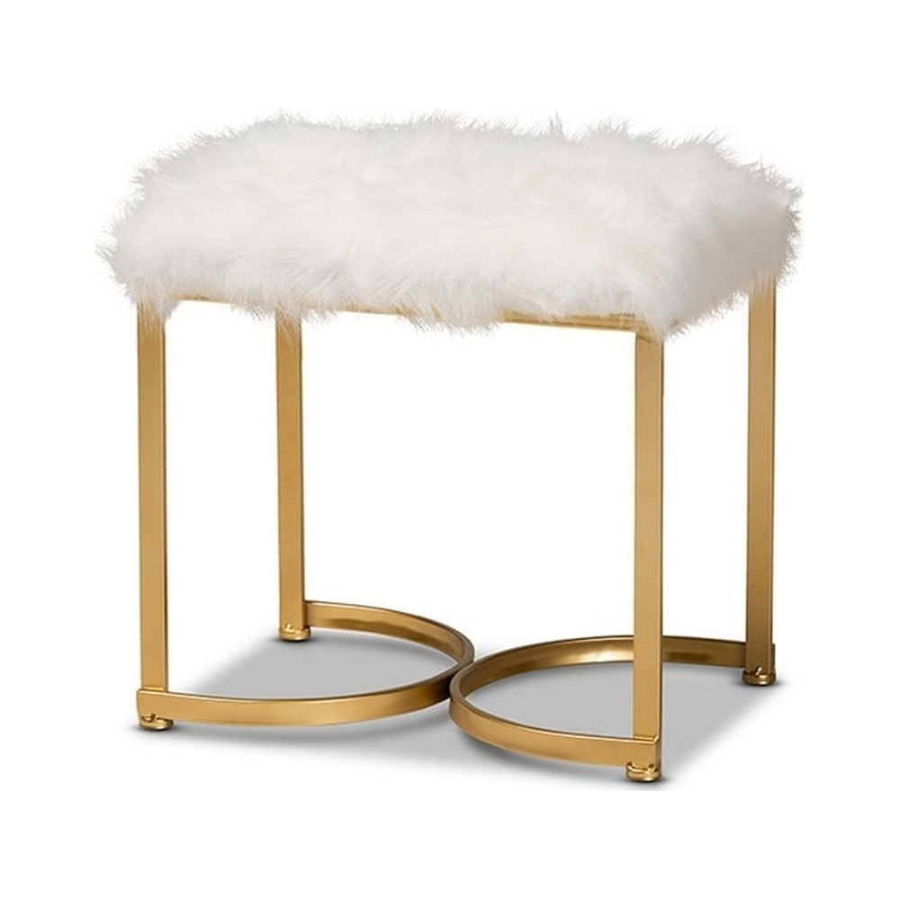 Wholesale Interiors Baxton Studio Gwyn Glam and Luxe White Faux Fur ...