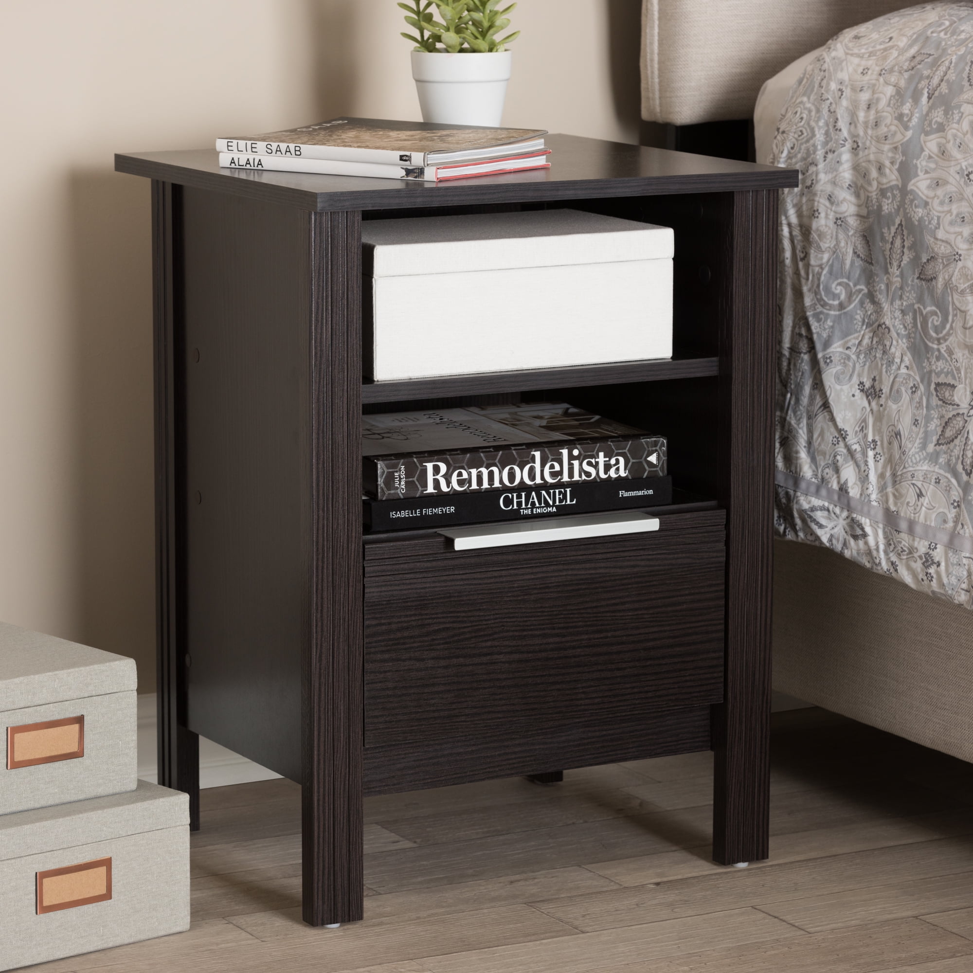 Baxton Studio Hamish Modern and Contemporary Wenge Brown Finished 1 ...