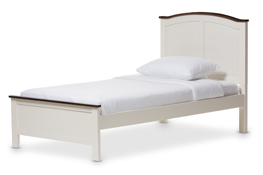 Baxton Studio Harry Classic Butter Milk and Walnut Finishing Platform ...