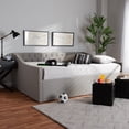Baxton Studio Haylie Light Gray Upholstered Queen Size Daybed - Walmart.com