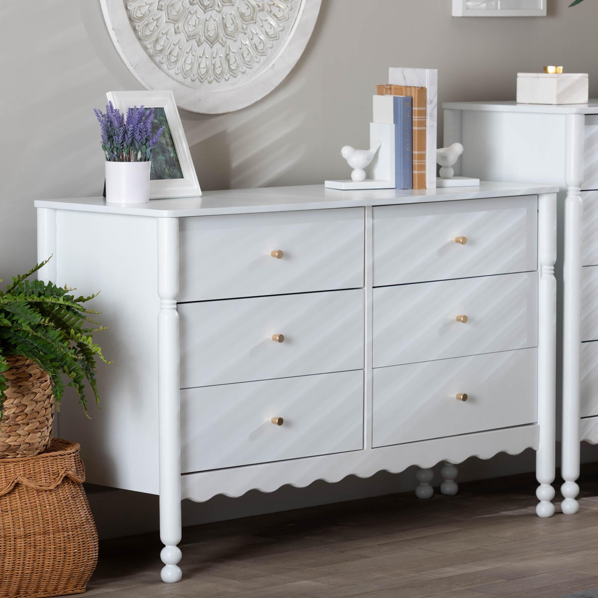 Baxton Studio Hoffman Modern Farmhouse Dresser, 6-Drawer, White ...