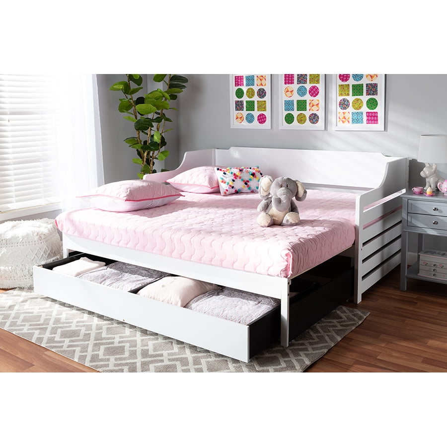 Baxton Studio Jameson Modern and Transitional White Finished Expandable ...