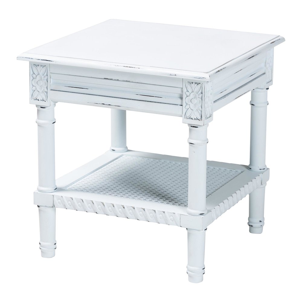 Baxton Studio Jeanne Vintage Traditional White Wood End Table - Walmart.com