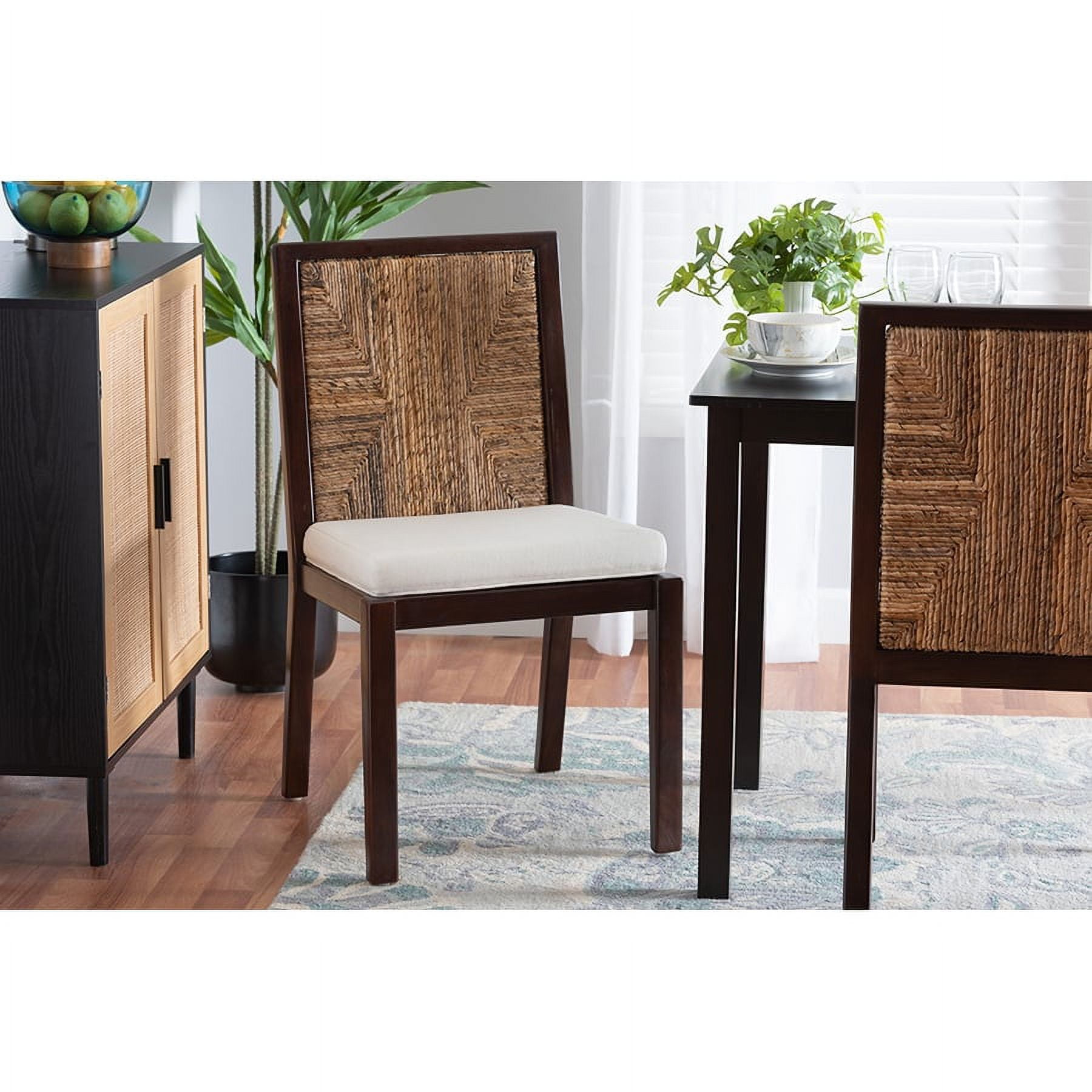 Baxton Studio Joana Modern Bohemian Dark Brown Mahogany Wood and ...