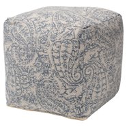 Signature Design by Ashley Contemporary Absalom Pouf Denim - Walmart.com