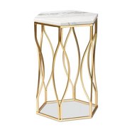 GDF Studio Adu Mirrored Z Shaped Side Table - Walmart.com