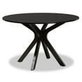 Baxton Studio Kenji 48-Inch Round Wooden Dining Table in Dark Brown ...