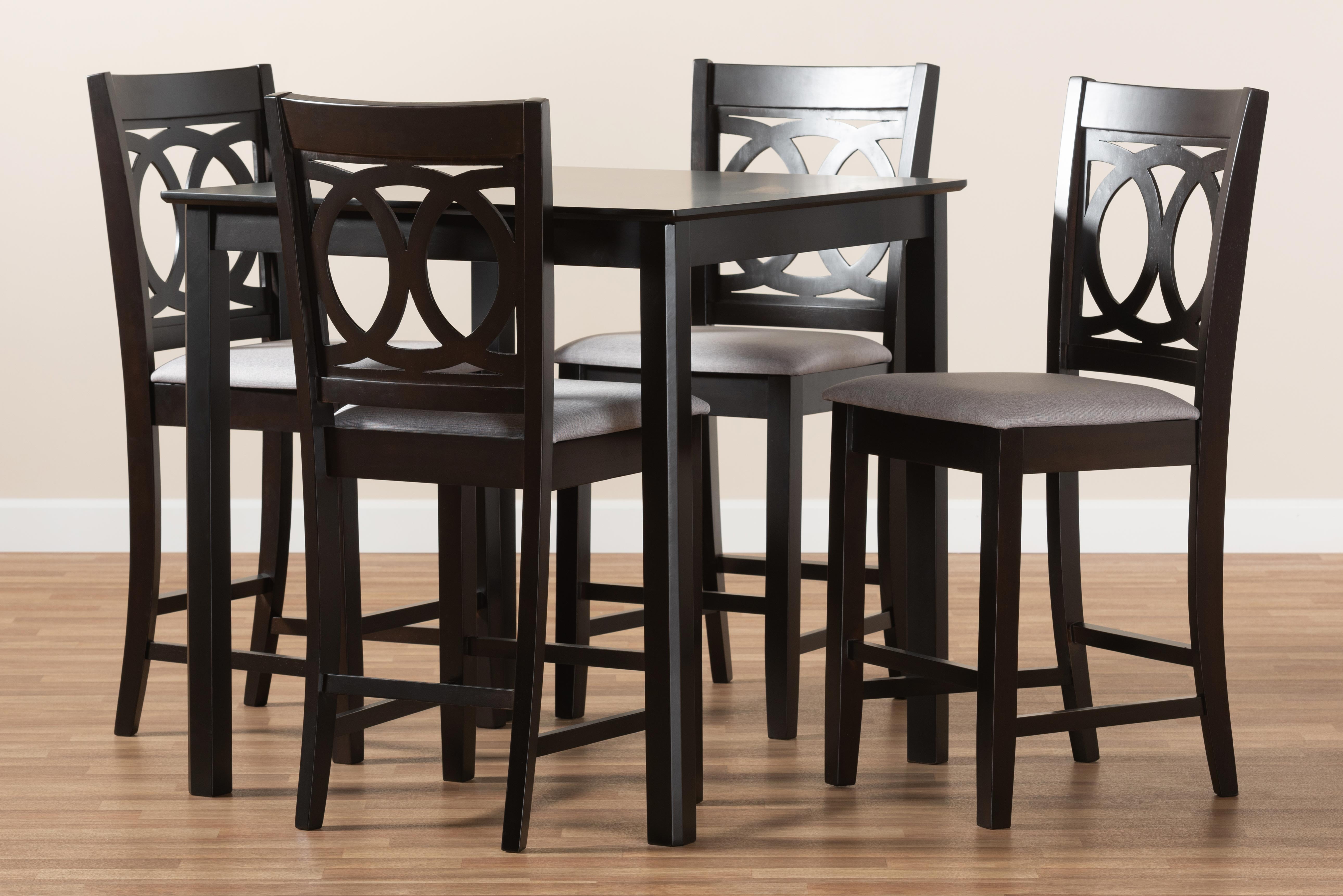 Baxton Studio Lenoir 5-Piece Pub Set Upholstered - Walmart.com