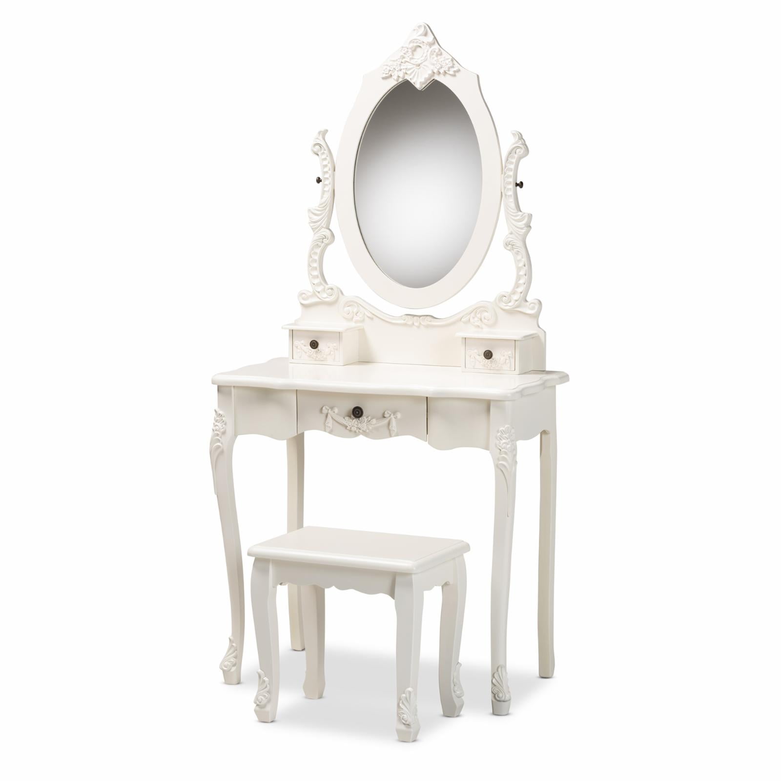 Baxton Studio Macsen Classic and Traditional 2-Piece Wood Vanity Set ...