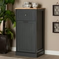 Baxton Studio Marcel Farmhouse and Coastal Dark Grey and Oak Brown ...