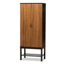Baxton Studio Mid-Century Two-Tone Wine Cabinet by - Walmart.com