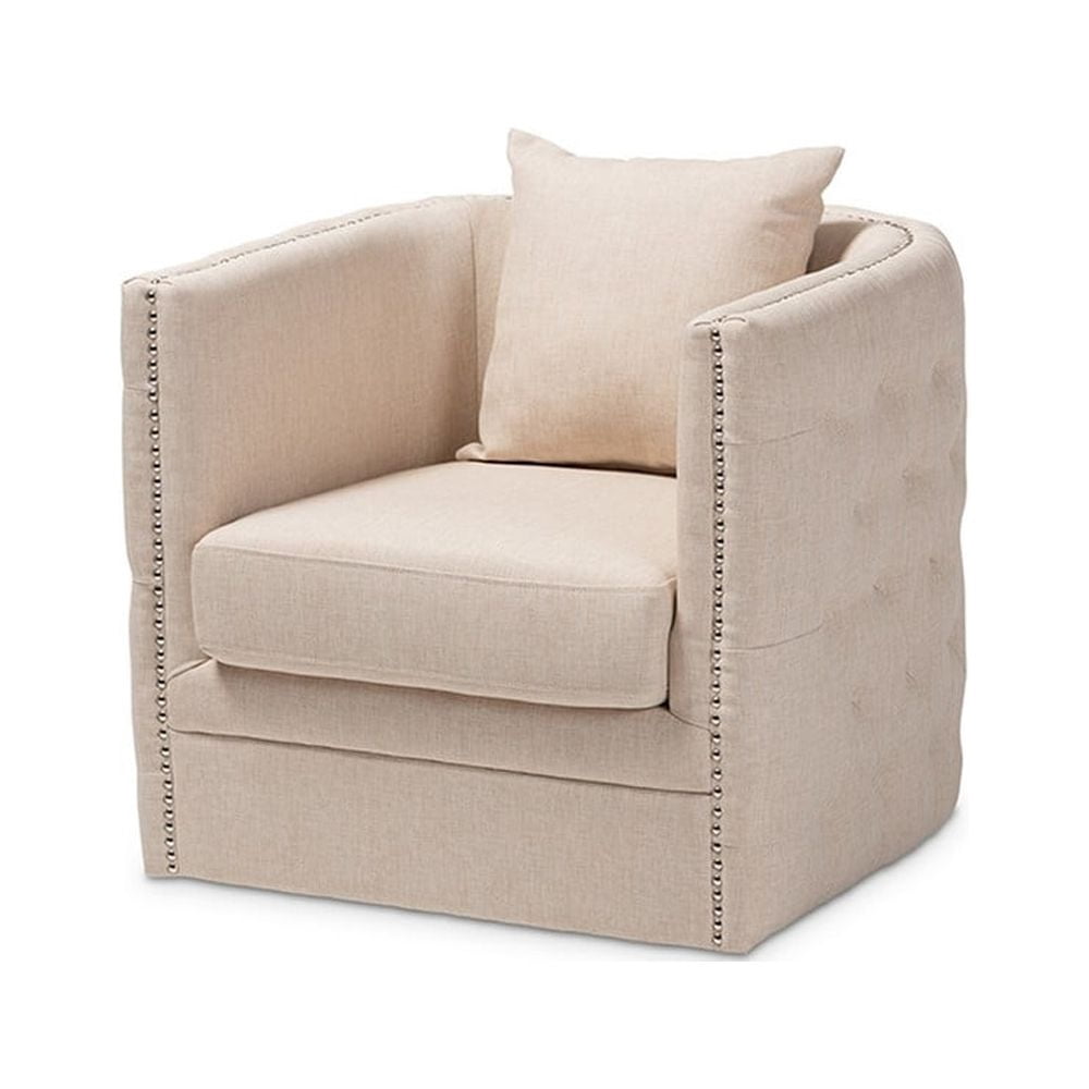 Baxton Studio Micah Modern and Contemporary Beige Fabric Upholstered ...