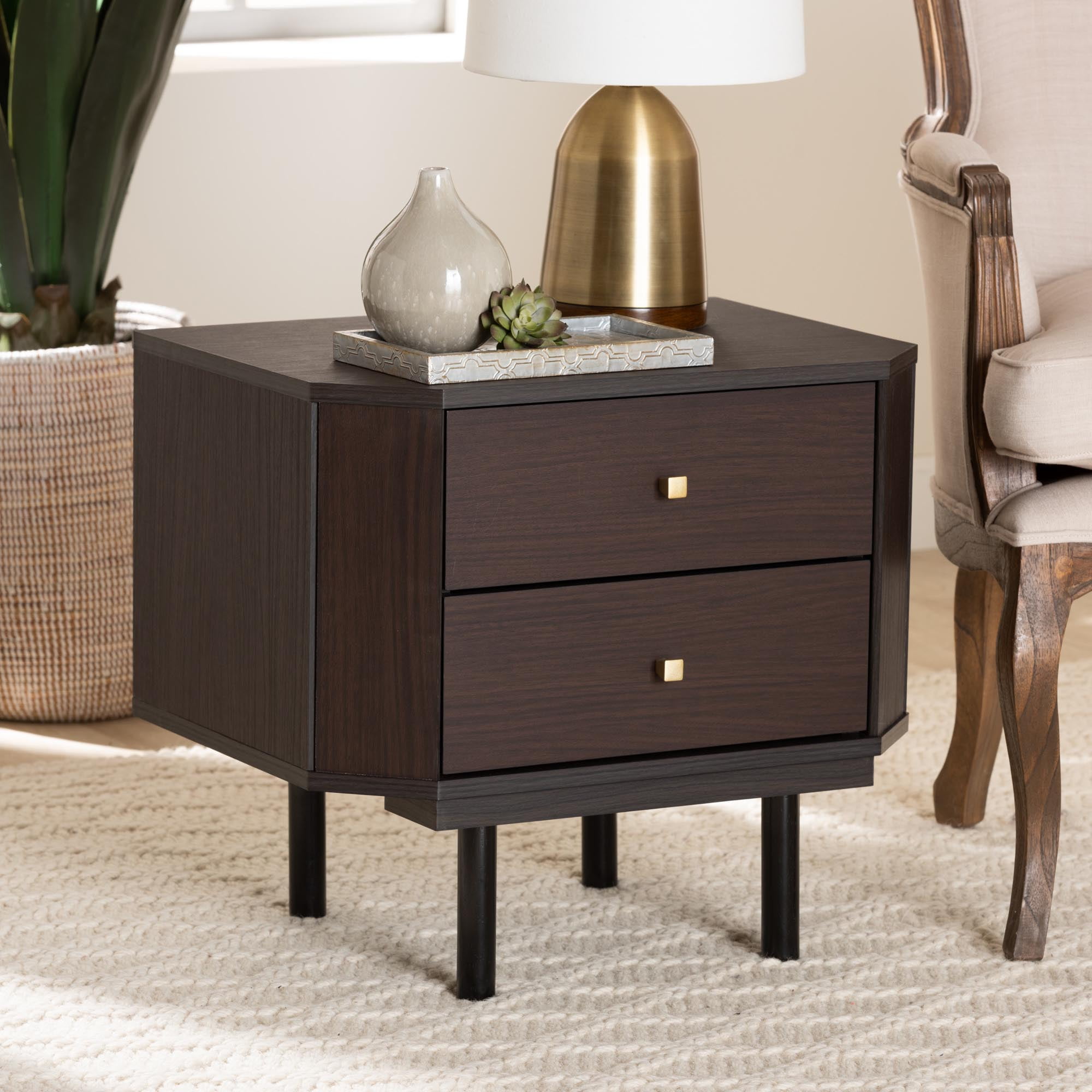 Baxton Studio Norwood End Table Modern Two-Tone Wood Design - Walmart.com