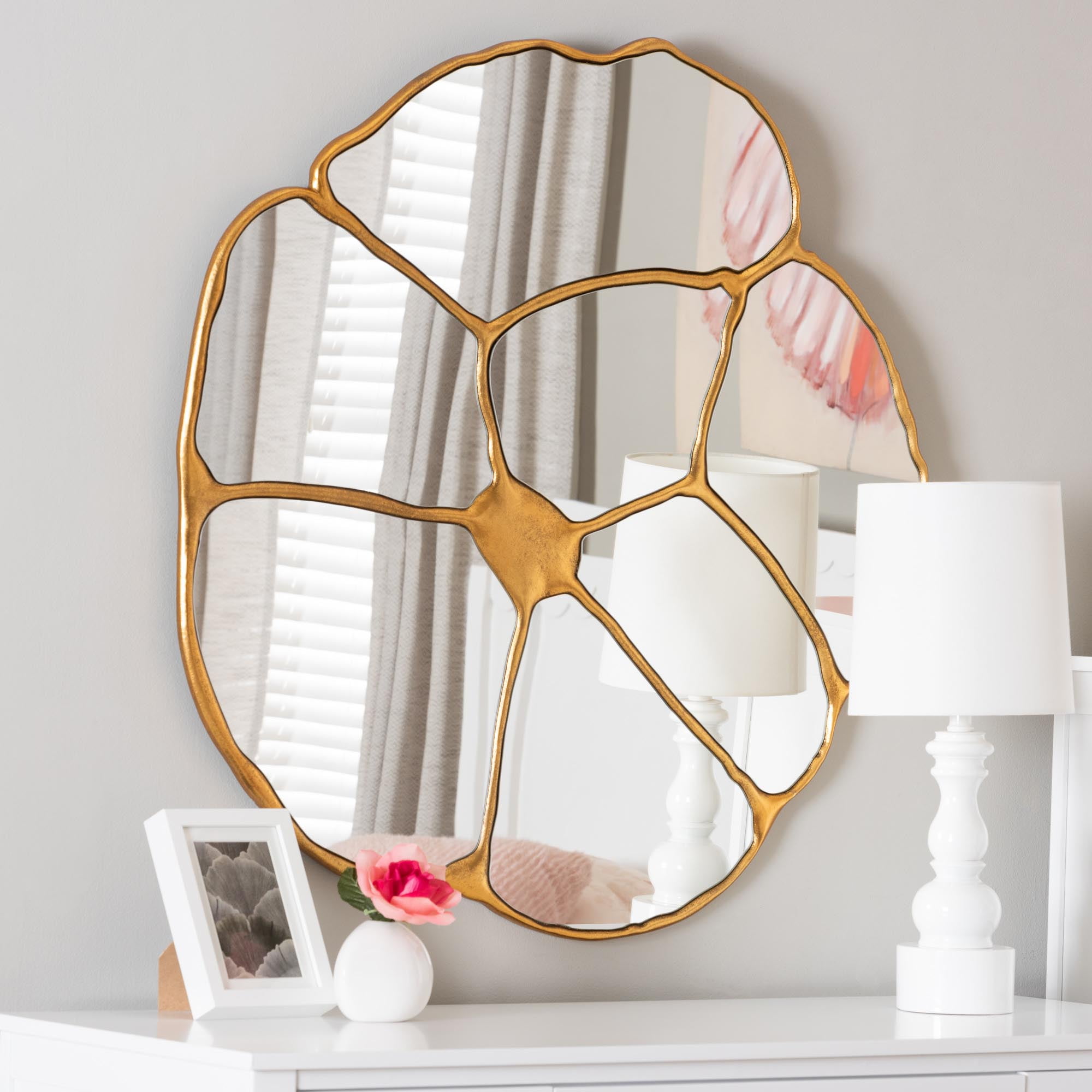 Baxton Studio Novia Vintage Mirror, Antique Goldleaf - Walmart.com
