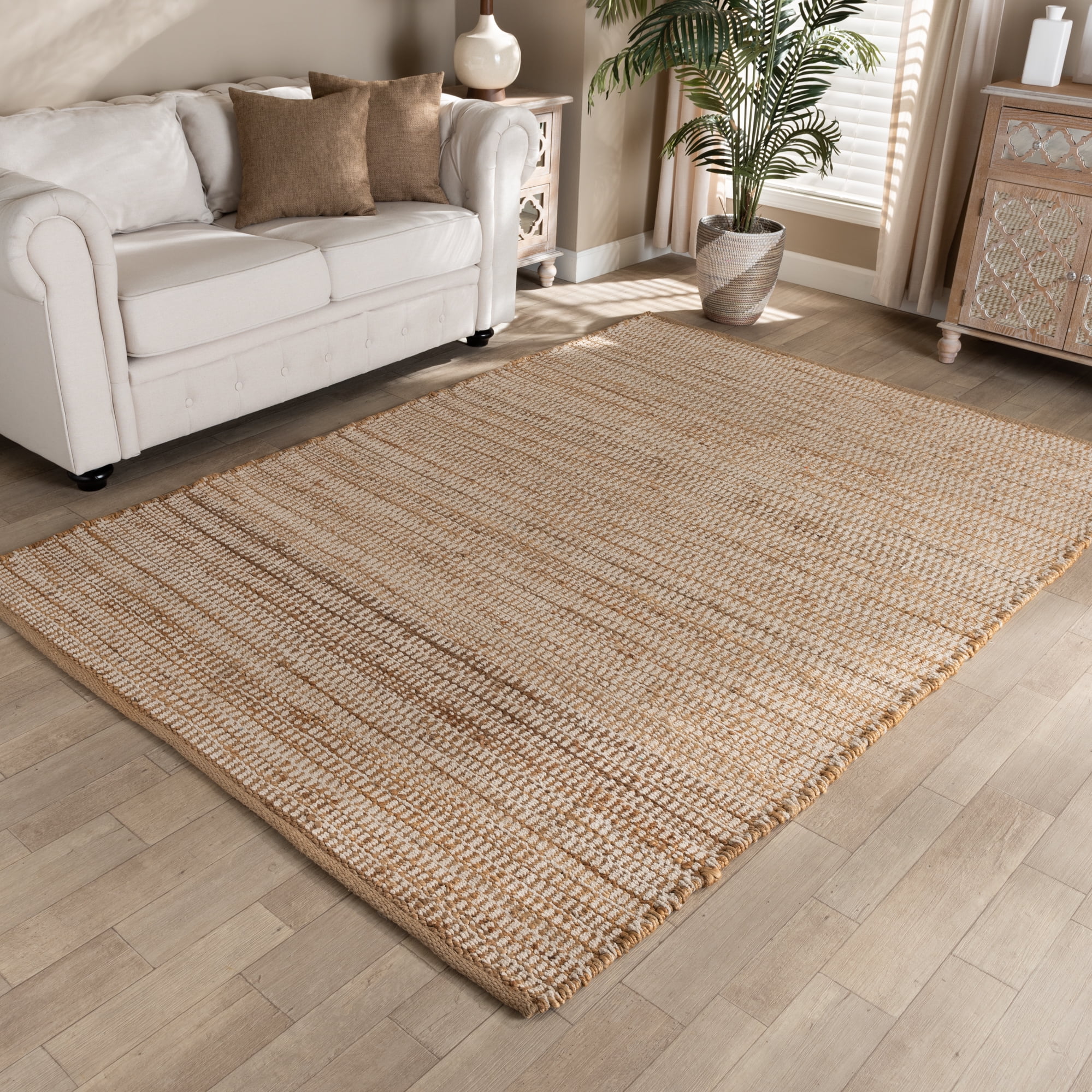Baxton Studio Osage Modern and Contemporary Natural Handwoven Hemp ...