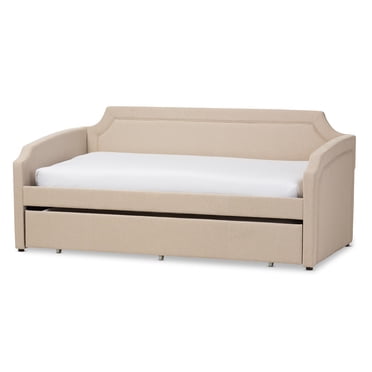Baxton Studio Eliza Modern and Contemporary Fabric Upholstered Daybed ...