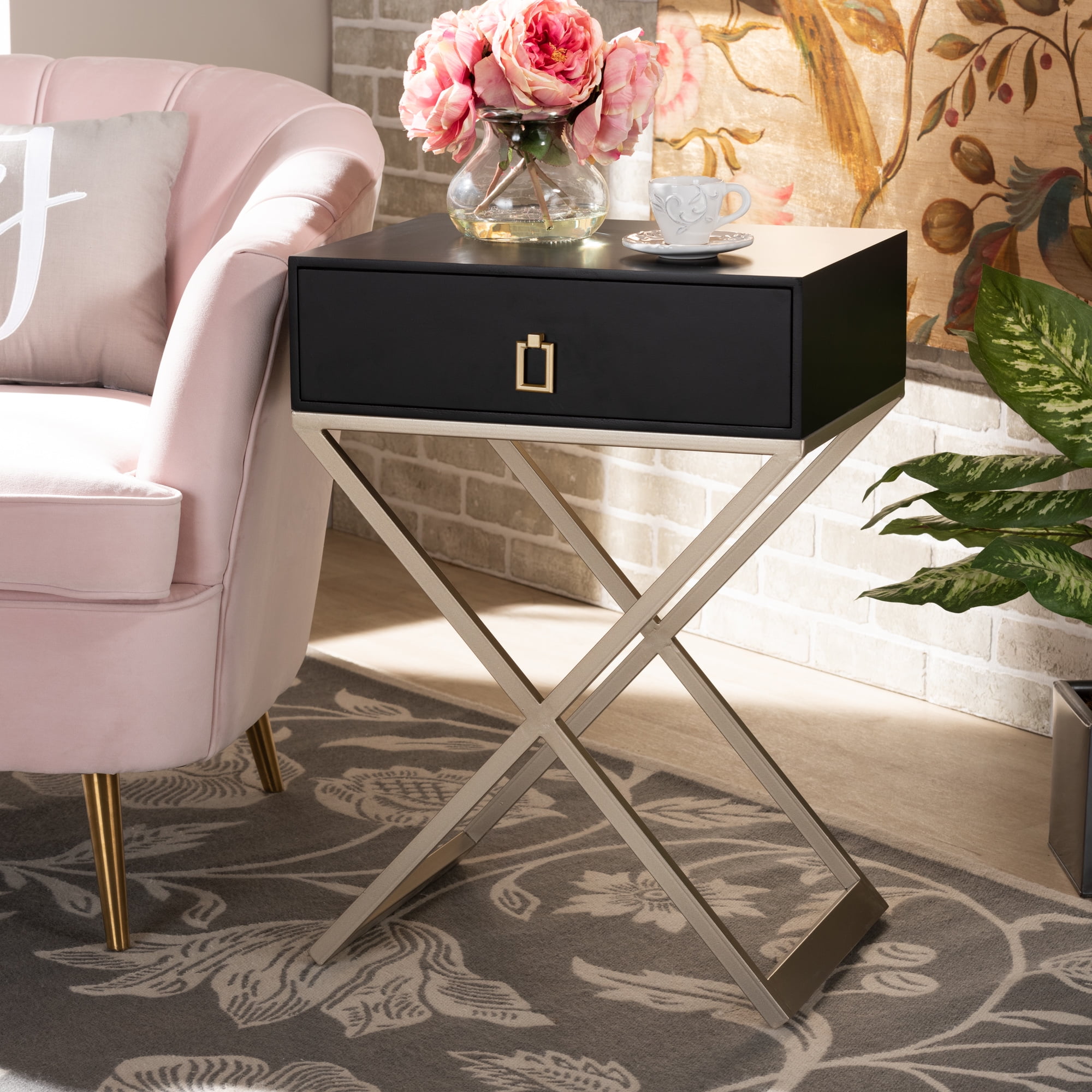 Baxton Studio Patricia Modern Black End Table - Walmart.com