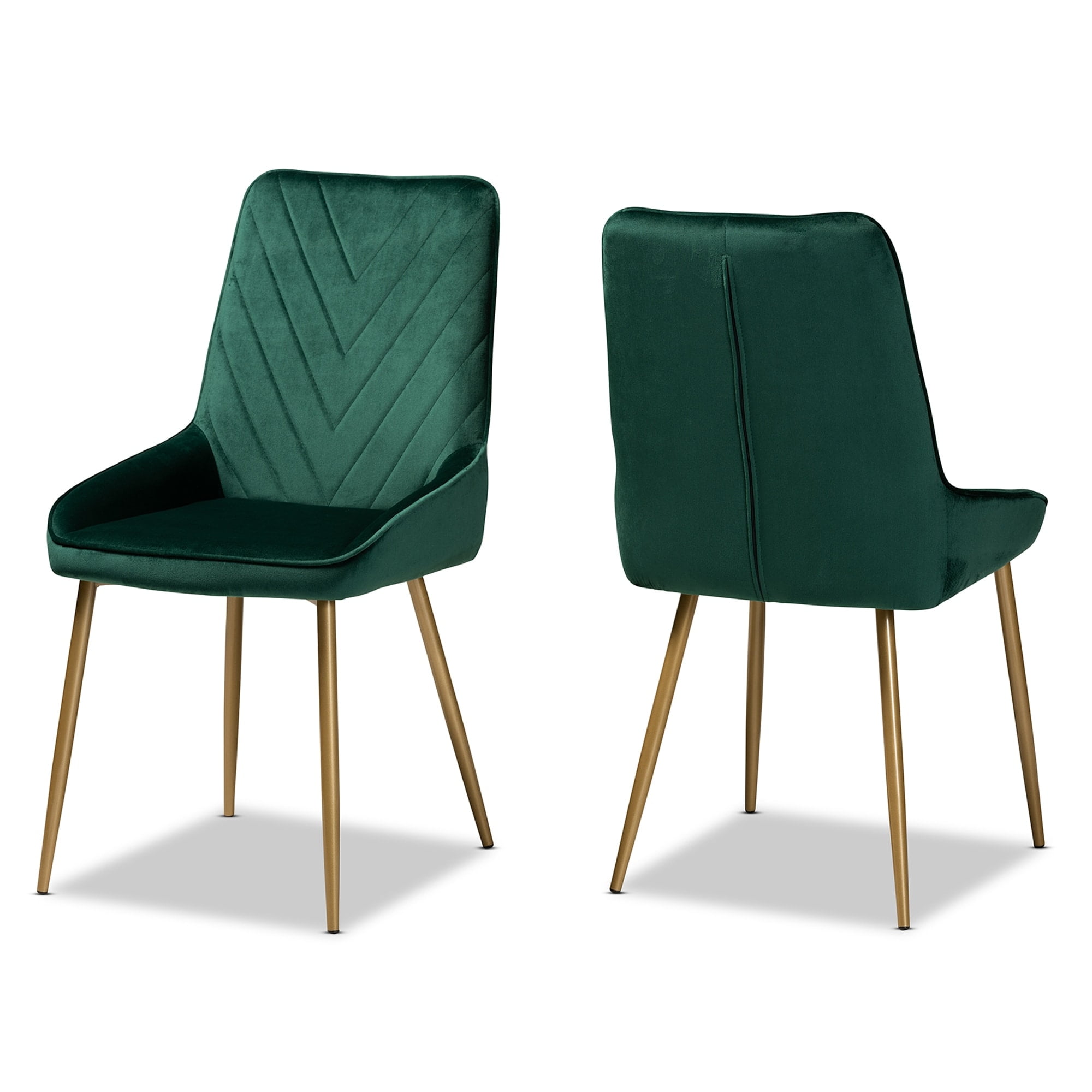 Baxton Studio Priscilla Contemporary Glam and Luxe Velvet Dining Chair ...