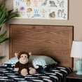Free Shipping! Baxton Studio Raya Twin Headboard Ash Walnut Mid-Century ...
