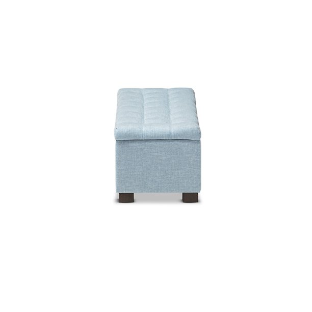 Baxton Studio Roanoke Modern and Contemporary Light Blue Fabric ...