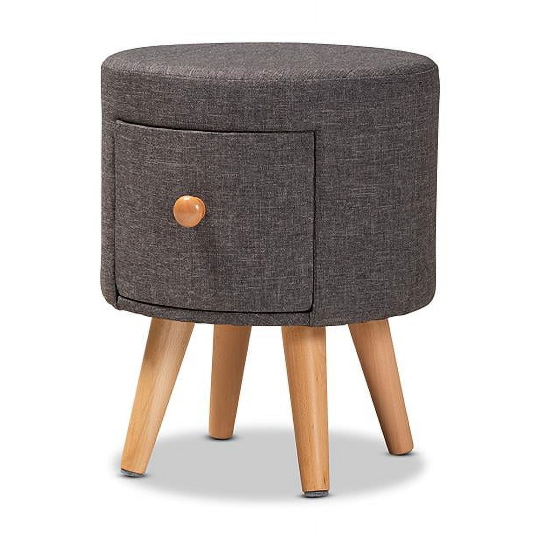 Baxton Studio Rocco Modern Transitional Dark Grey Fabric Upholstered ...