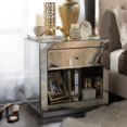 Baxton Studio Rochadh 1-drawer and 1-shelf End Table and End Table ...