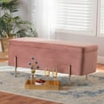 Baxton Studio Rockwell Upholstered & Storage Bench, Blush Pink ...