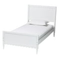 Baxton Studio Roni Modern White Wood Twin Platform Bed with Scalloped ...