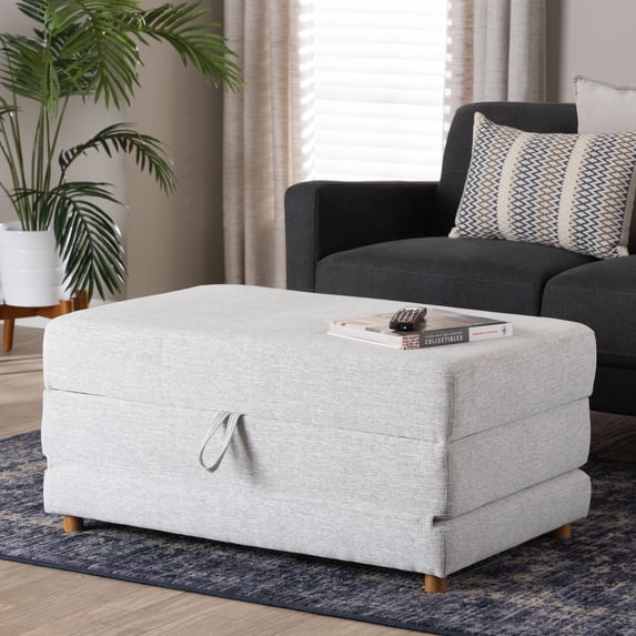 Baxton Studio Sabriel Modern Sleeper Ottoman, Light Grey - Walmart.com