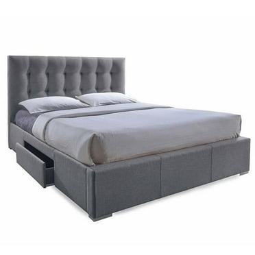 Baxton Studio Madison Modern Bed with Upholstered Headboard, Multiple ...