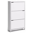 Baxton Studio Simms 3 Storage White Modern Shoe Cabinet - Walmart.com