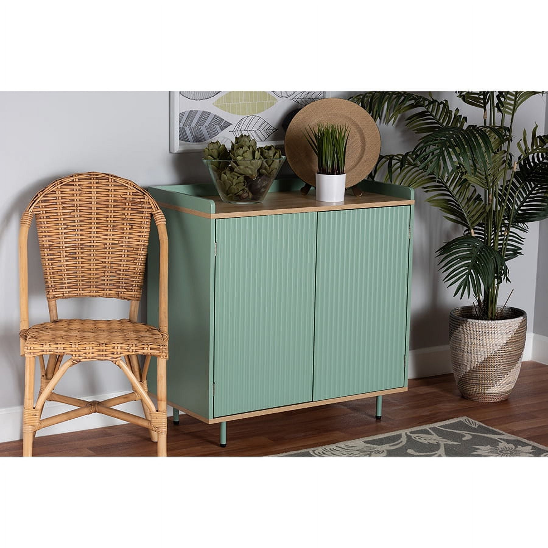 Baxton Studio Tavita 2-Door Sideboard Buffet, Mid-Century Modern, Mint ...