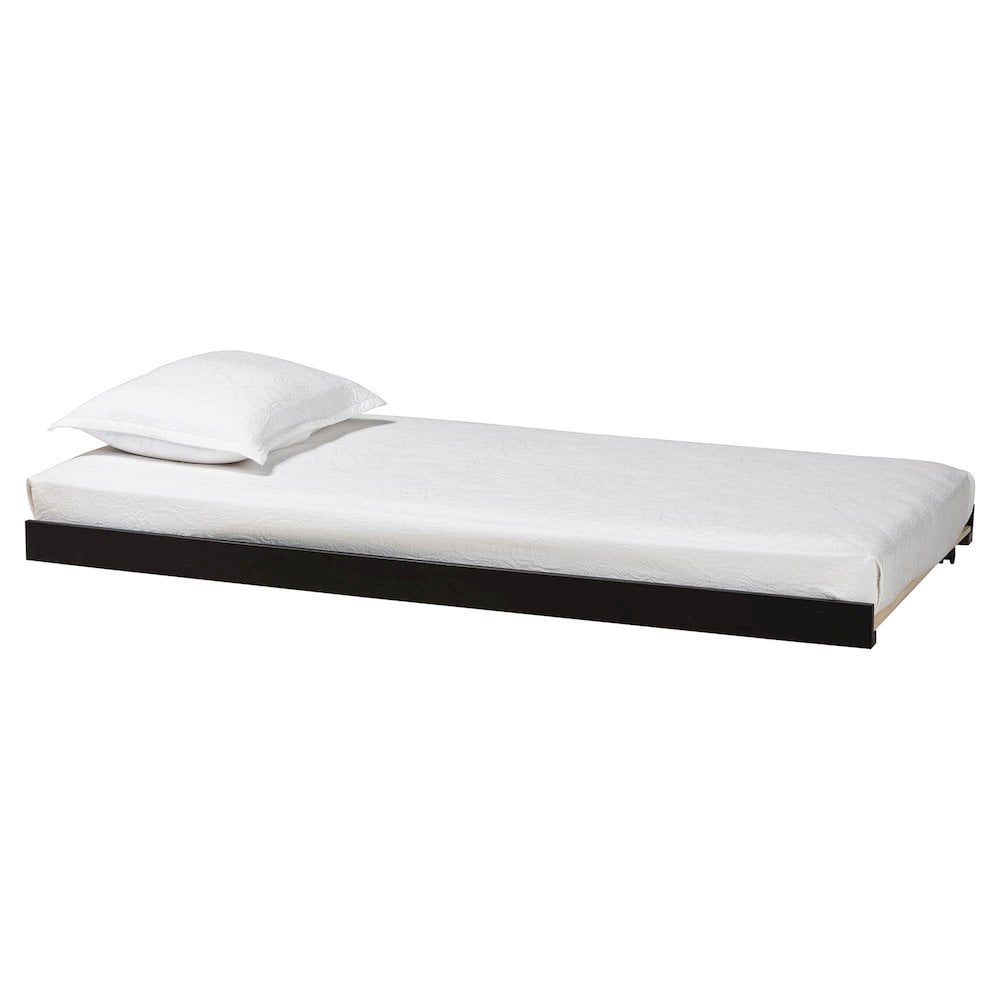 Baxton Studio Trundle - Underbed Low-Profile Rolling Base, Twin, Black ...