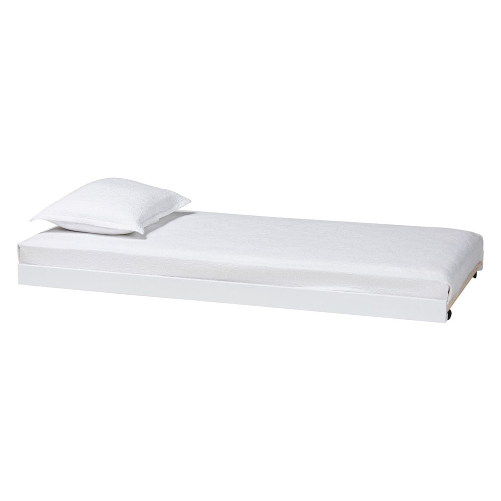 Baxton Studio Trundle - Underbed Low-Profile Rolling Base, Twin, White ...