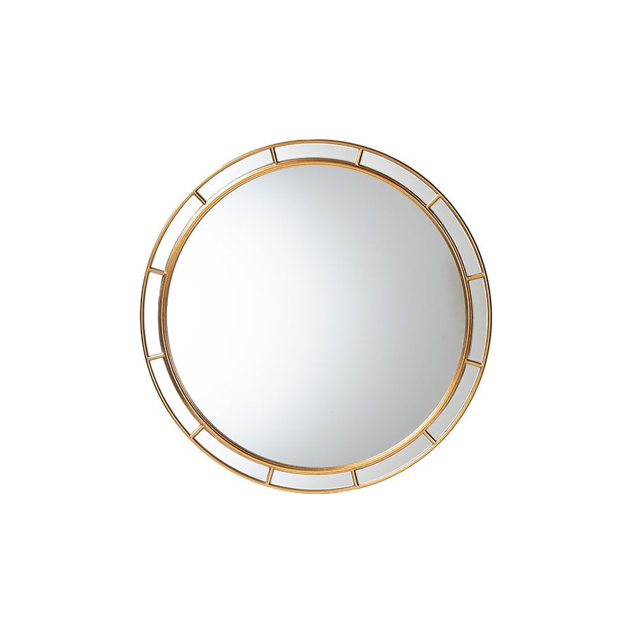 Baxton Studio Ulvi Antique Goldleaf Round Accent Mirror - Walmart.com