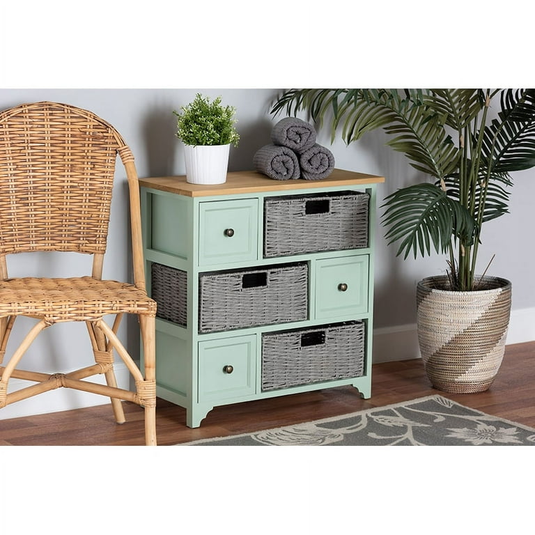 Oak unit with baskets store