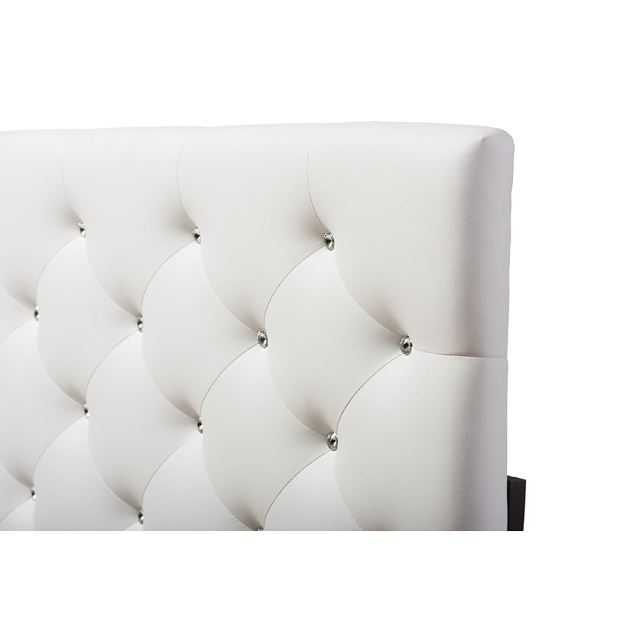Baxton Studio Viviana Faux Leather Tufted Full Panel Headboard ...