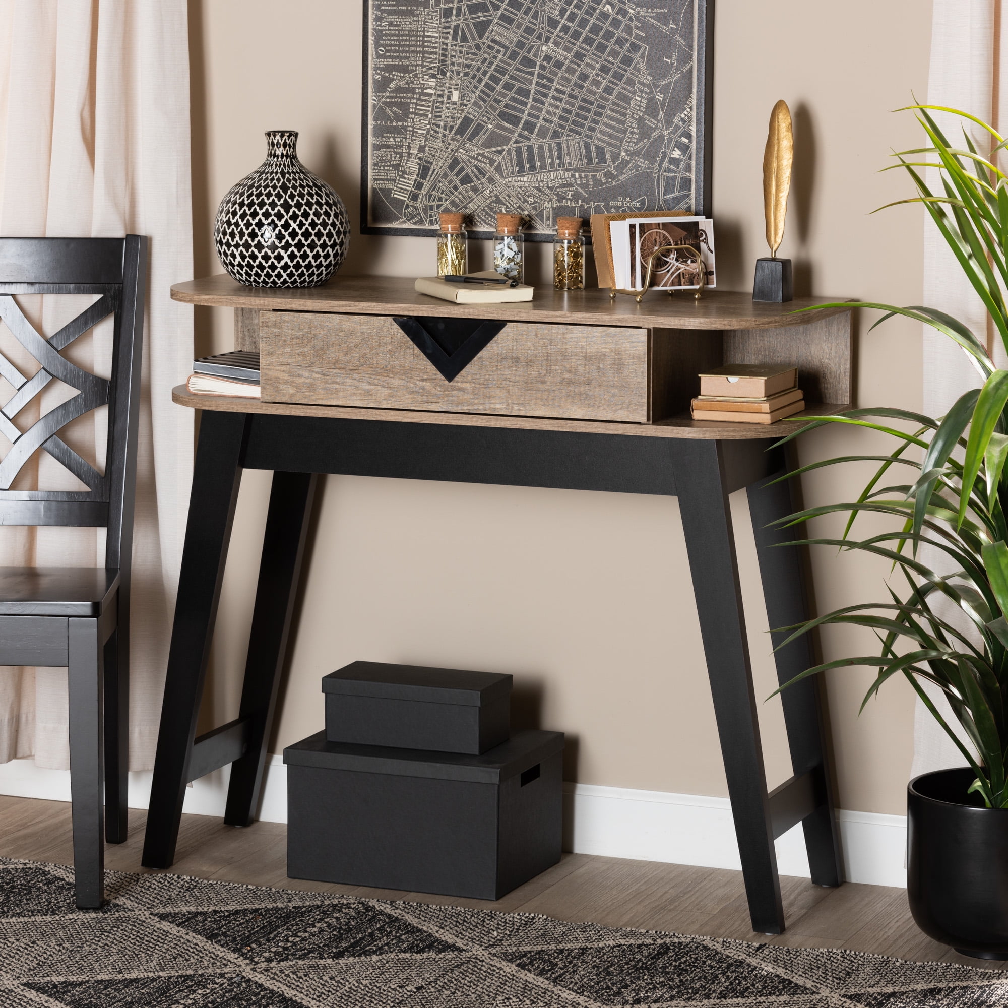 Free Shipping! Baxton Studio Wales Modern Wood Console Table with ...