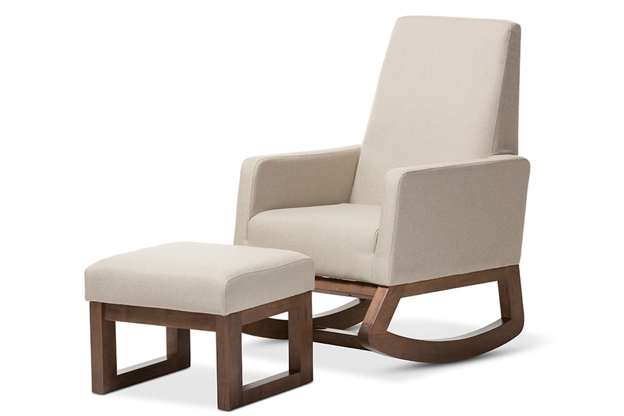 Baxton Studio Yashiya Mid-century Retro Modern Light Beige Fabric ...