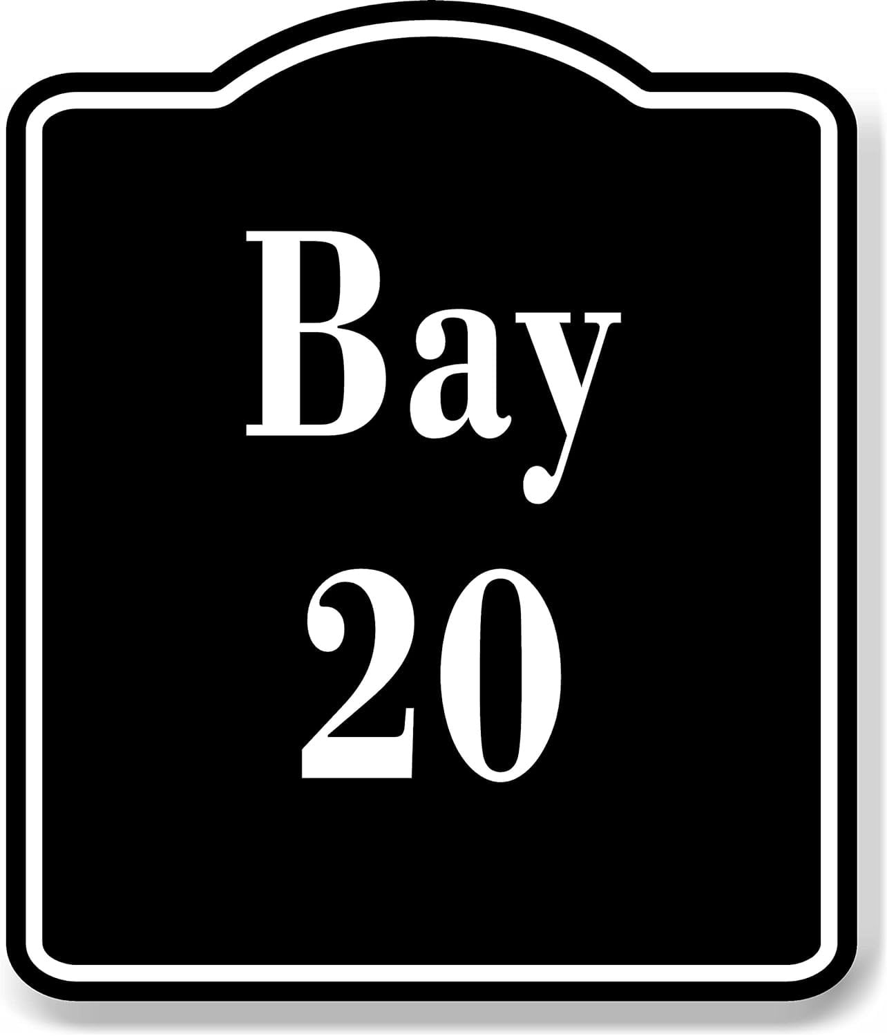Bay 20 Bin BLACK Aluminum Composite Sign, 20"x24" - Walmart.com