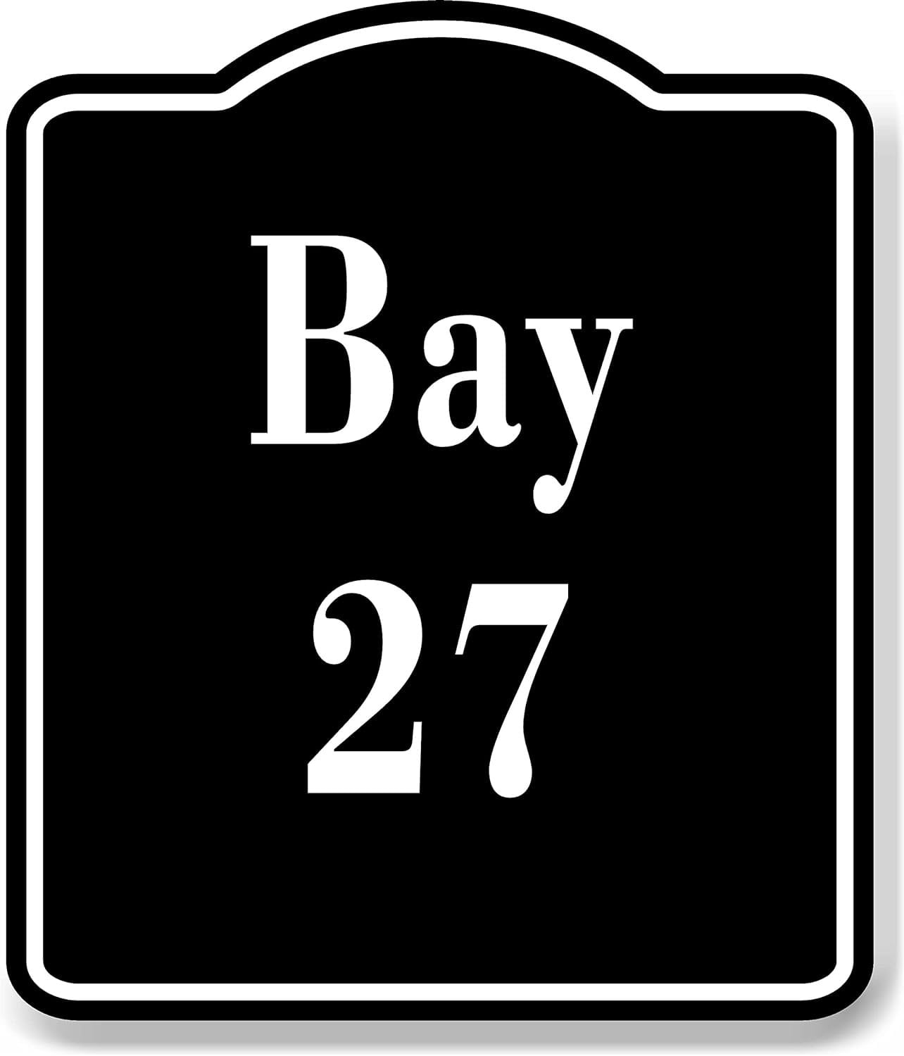 Bay 27 Bin BLACK Aluminum Composite Sign, 15"x18" - Walmart.com