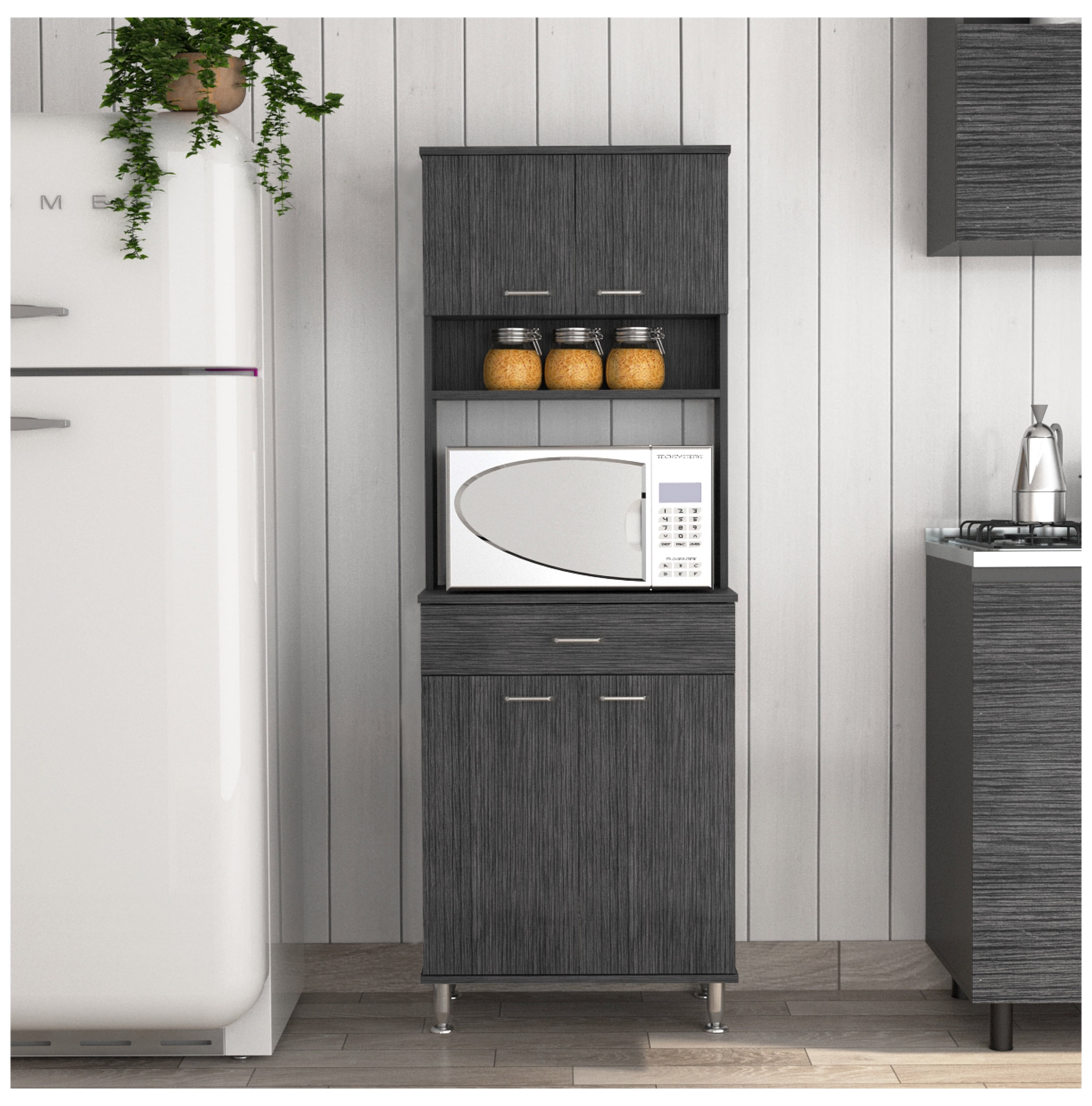Bay Area Pantry, Two Door Cabinets, One Drawer, Four Adjustable Metal ...