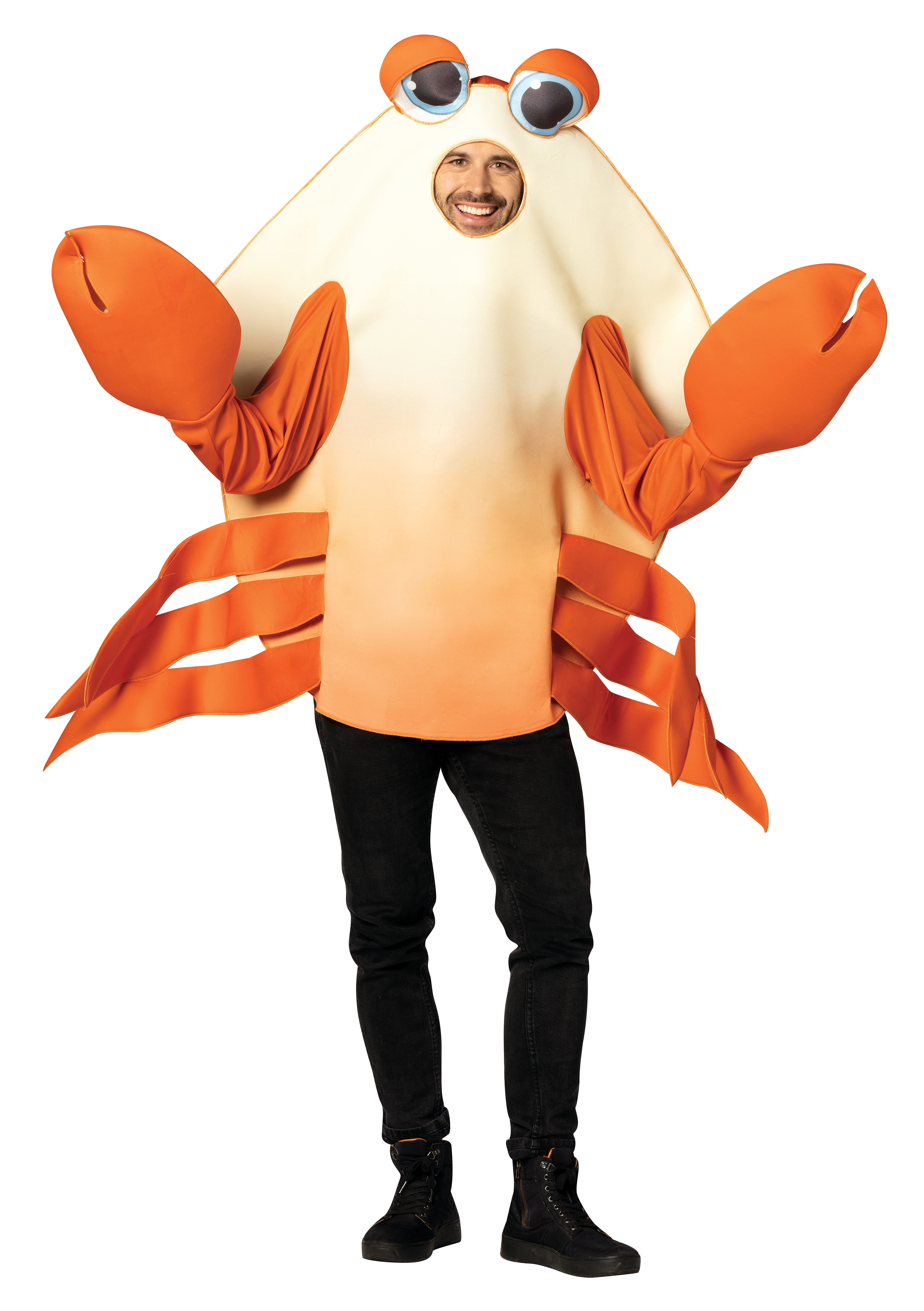 Bay Crab Shellfish Halloween Costume, Adult One Size, Orange, R7788-OS ...
